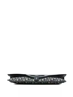 Dior 2020 Oblique Canvas Fold Over Clutch Bag
