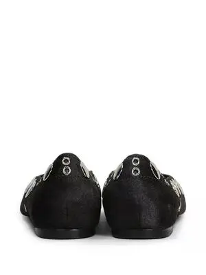 BIBI LOU Mati Ballerinas Stud-embellished Ballet Flats - Black