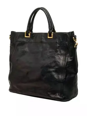 Prada 2000-2013 Glace Calf Open Convertible Tote Satchel