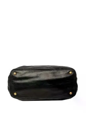 Prada 2000-2013 Glace Calf Open Convertible Tote Satchel