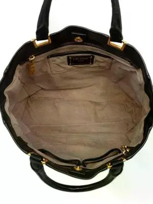 Prada 2000-2013 Glace Calf Open Convertible Tote Satchel