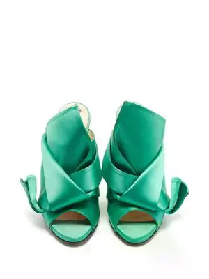 N°21 Knot Heeled Sandals - Green