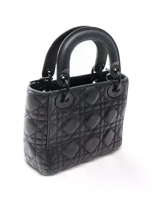 Dior 2010s Lady Cannage Mini Bag - Black
