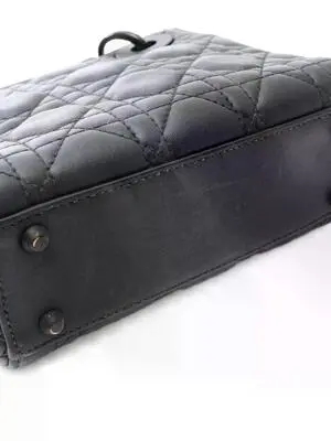 Dior 2010s Lady Cannage Mini Bag - Black