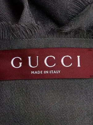 Gucci Gg Monogram Jacquard Scarf - Grey