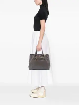 Prada 2010-2026 Soft Calf Front Zip Open Convertible Tote Satchel