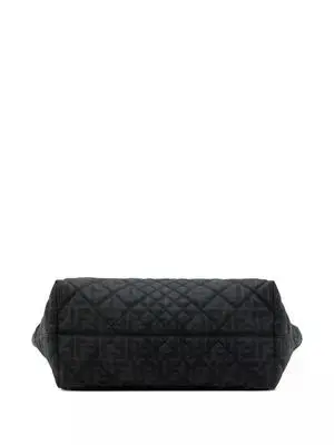 Fendi 2010-2026 Medium Quilted Zucca Canvas Chain Roll Tote Bag