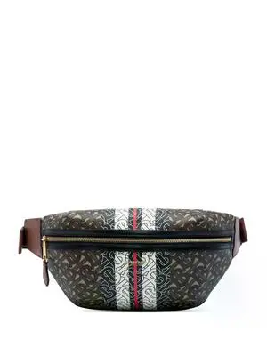 Burberry 2018-2023 Tb Monogram E Canvas Stripe Sonny Belt Bag