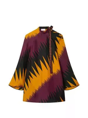 Emilio Pucci Drago Print Silk Dress Orange
