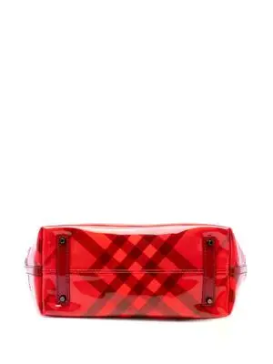 Burberry 2000-2017 Vinyl Trimmed Supernova Check Coated Canvas Tote Bag