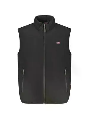 NORWAY 1963 Logo-patch Zip-up Gilet - Black