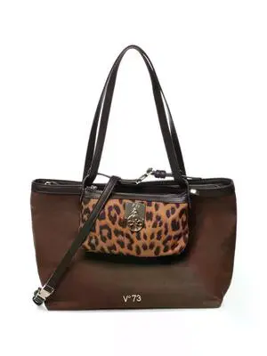 V°73 Leopard-print Pouch Tote Bag - Brown