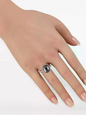 LB EXCLUSIVE Black Diamond Halo Ring