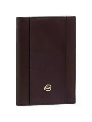 PIQUADRO Logo-plaque Leather Passport Holder