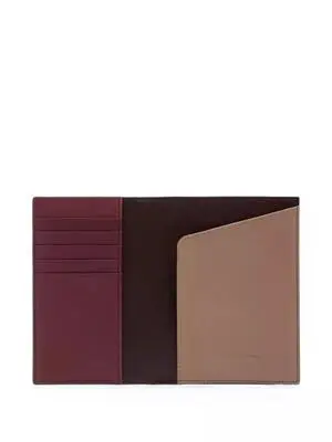 PIQUADRO Logo-plaque Leather Passport Holder