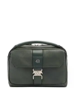 PIQUADRO Buckle-fastening Leather Tote Bag - Green