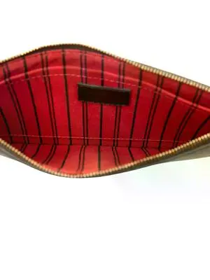 LOUIS VUITTON 2014 Damier Ebene Neverfull Mm Pouch