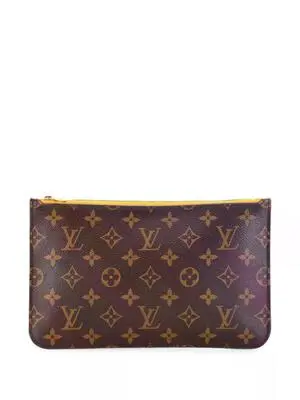 LOUIS VUITTON Neverfull Pochette Monogram Canvas Large Pouch - Brown