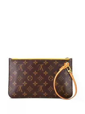 LOUIS VUITTON Neverfull Pochette Monogram Canvas Large Pouch - Brown