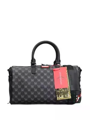 SPRAYGROUND Shark Mouth Monogram-print Shoulder Bag - Black