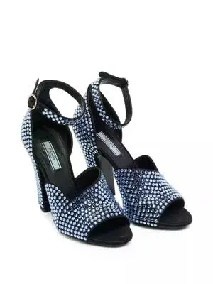 Prada Crystal-embellished Ankle-strap Heeled Sandals