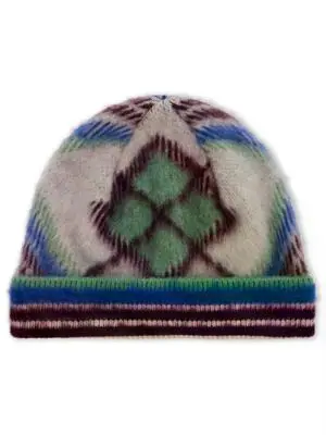 Rabanne Brushed Wool Beanie - Neutrals