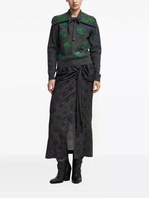 Essentiel Antwerp Bead-embellished Floral-motif Collar