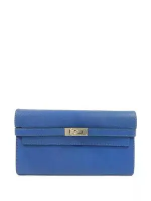 Hermès Kelly Leather Wallet Blue