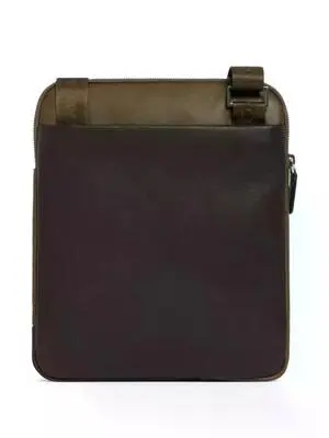 PIQUADRO Leather Panelled Messenger Bag