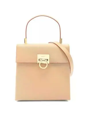 FERRAGAMO 2010s Gancini Flip-lock Tote Bag - Neutrals