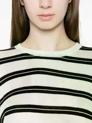 Soft Goat Horizontal-stripe Sweater