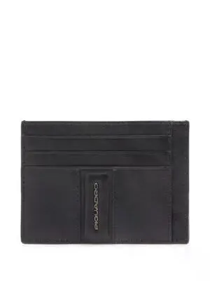 PIQUADRO Logo-plaque Card Holder - Black