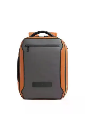 PIQUADRO Panelled Logo-patch Backpack - Orange