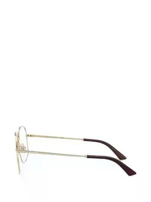 JIMMY CHOO Geometric-frame Glasses - Gold