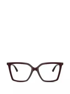 JIMMY CHOO Geometric-frame Glasses - Brown