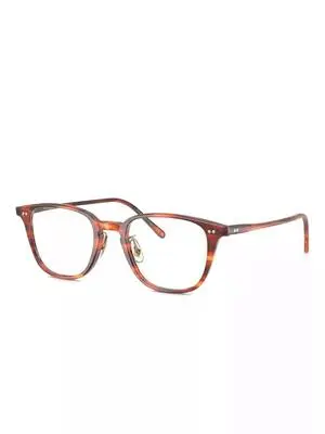 Oliver Spencer Sobel Square-frame Glasses - Brown