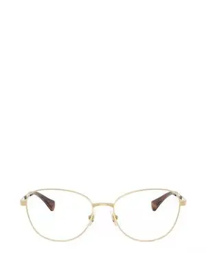 Ralph Lauren Braided-arm Geometric-frame Glasses - Gold
