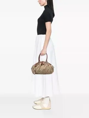 Gucci 2021-2026 Gg Canvas Sukey Satchel - Neutrals