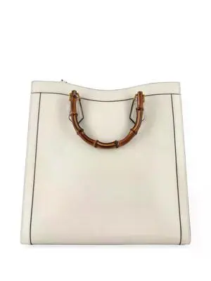 Gucci Diana Nm Bamboo Handle Printed Leather Large Tote Bag - Neutrals