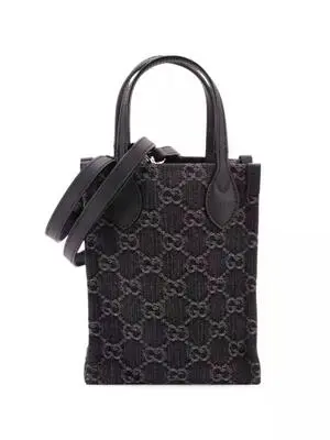 Gucci Vertical Gg Denim Mini Tote Bag