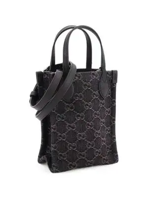 Gucci Vertical Gg Denim Mini Tote Bag
