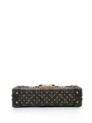 LOUIS VUITTON 2013 Monogram Studded Petite Malle Crossbody Bag