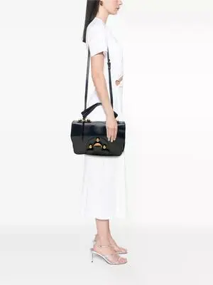 Fendi 2000-2010 Textured Patent F3 Secret Code Satchel