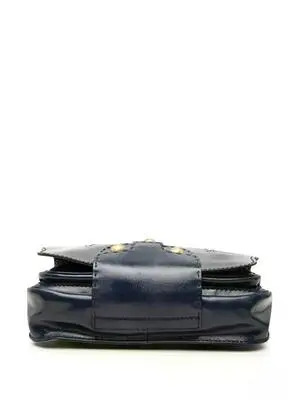Fendi 2000-2010 Textured Patent F3 Secret Code Satchel