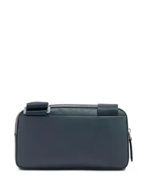 PIQUADRO Logo-plaque Leather Messenger Bag