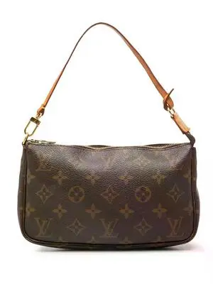 LOUIS VUITTON 2002 Monogram Pochette Accessoires Shoulder Bag - Brown