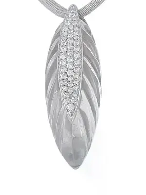 IO SI Rock Crystal And Diamond Necklace