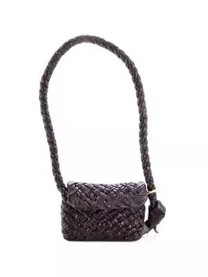 Bottega Veneta Kalimero Citta Intrecciato Plisse Leather Shoulder Bag - Brown