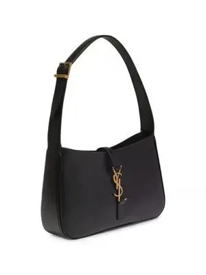 Saint Laurent Le 5 À 7 Leather Shoulder Bag - Black