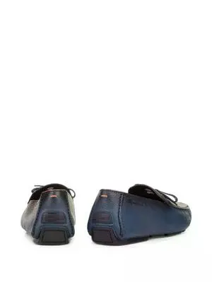 Santoni Bow-detail Round-toe Loafers